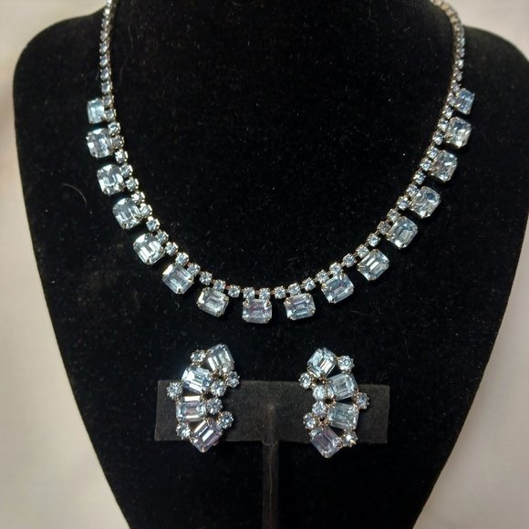 Albert Weiss | Jewelry | Albert Weiss Vintage Light Blue Crystal ...